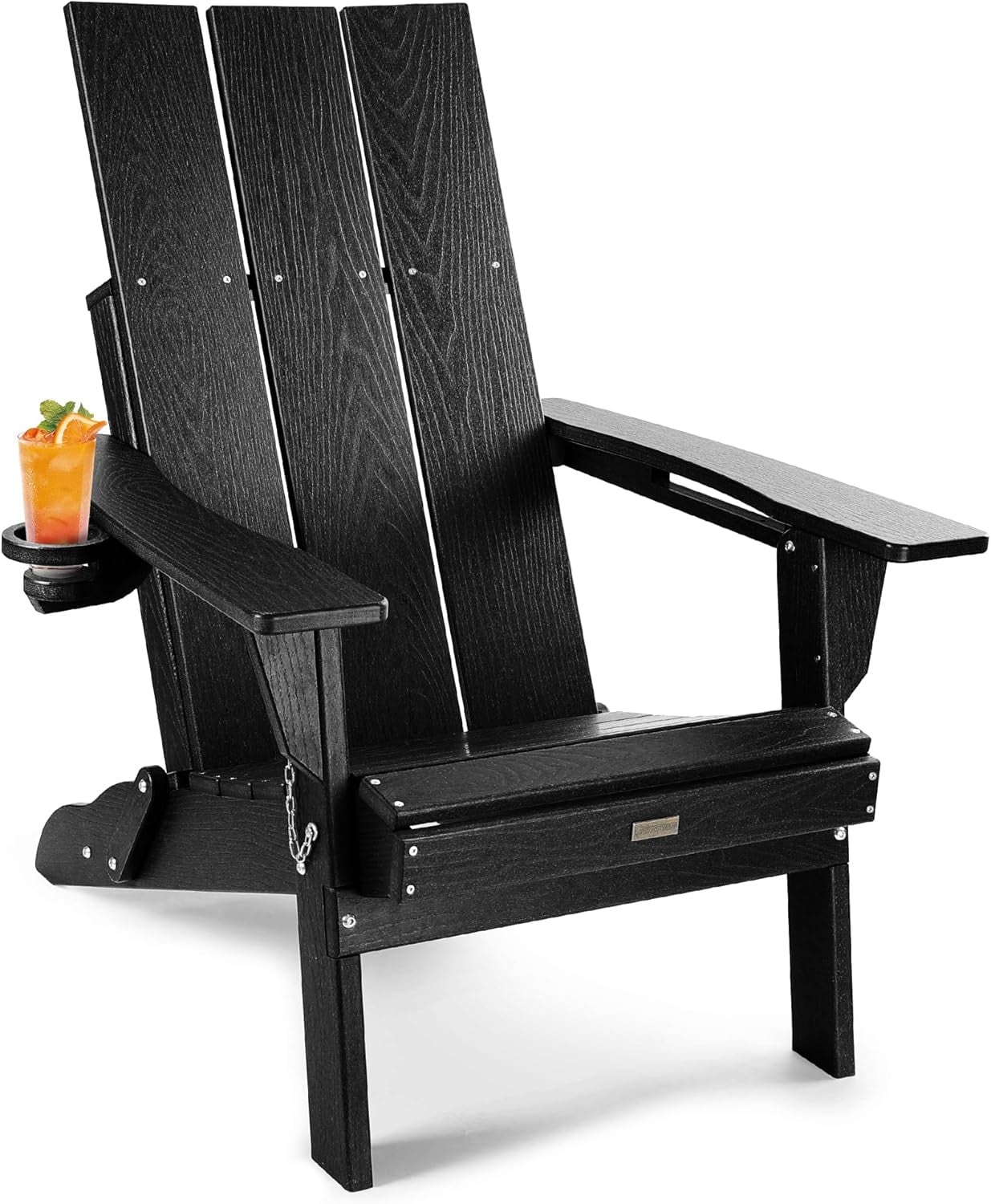 Modern Adirondack Chair, Oversized HDPE Folding Adirondack Chairs Wood ...
