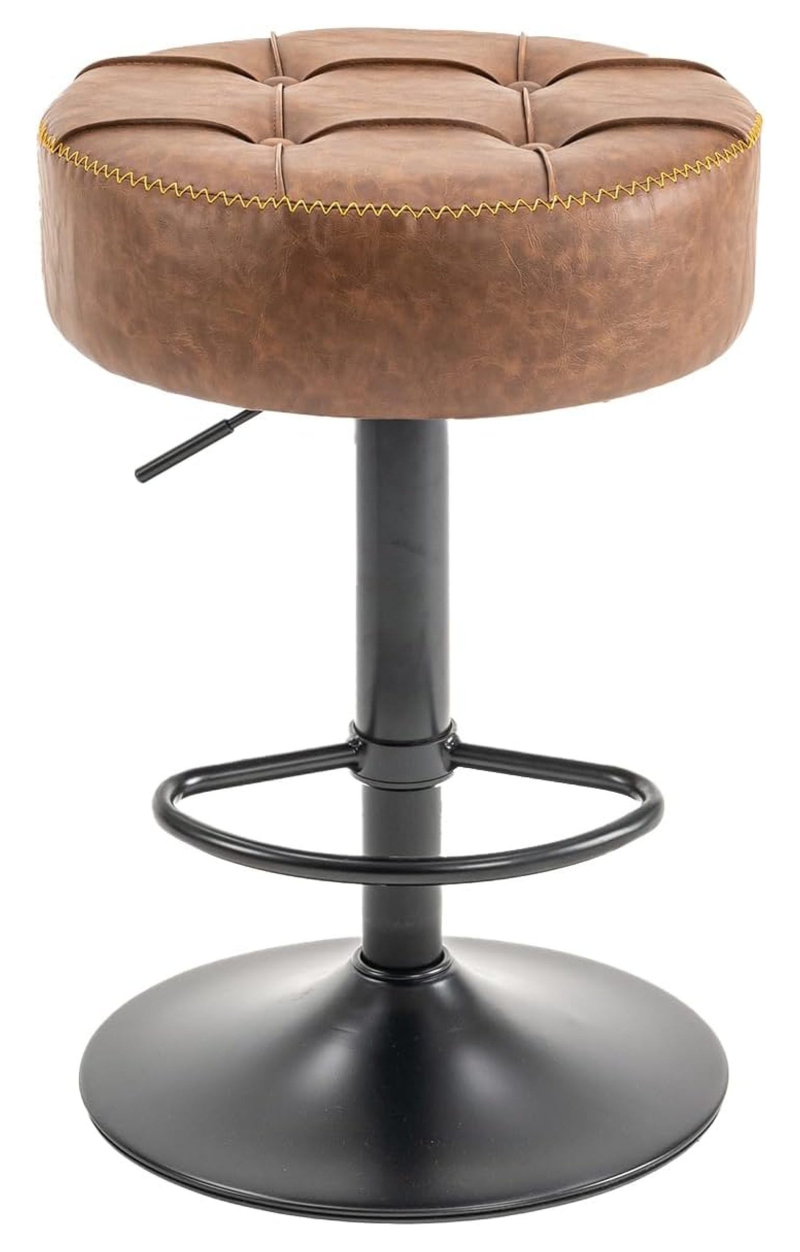 Modern Adjustable Height 360° Swivel Circular Bar Stools - Comfortable ...