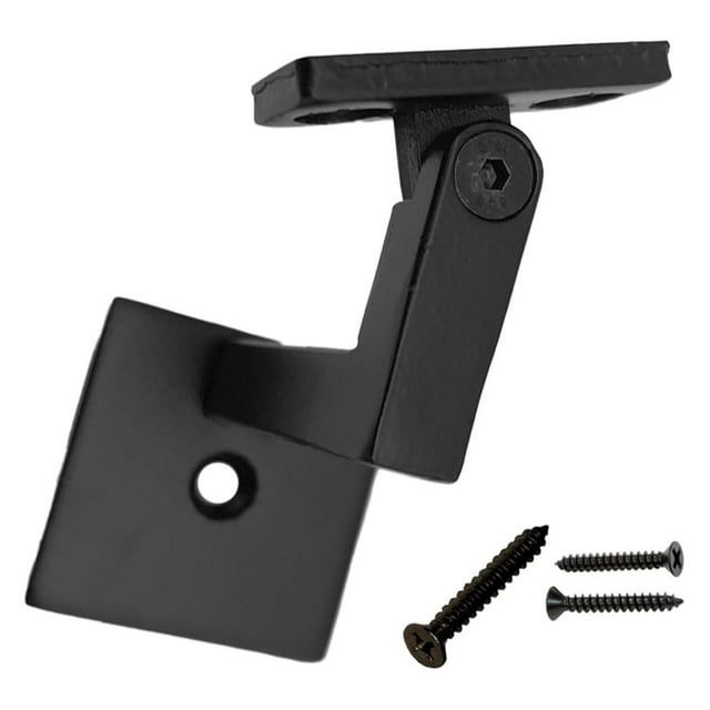 Modern Adjustable Railing Support Bracket - Real Black NOT Matte ...