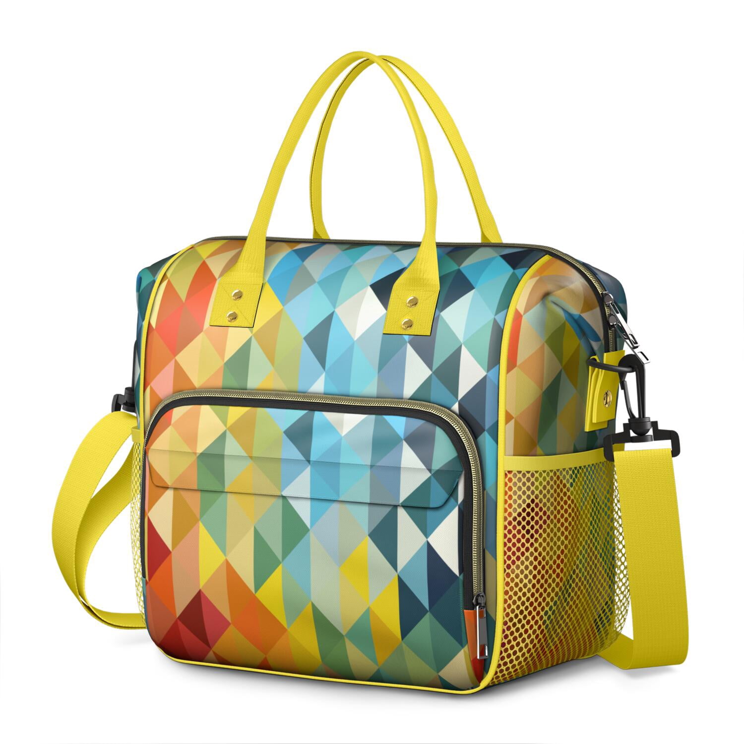 Modern Aesthetic Insulated Lunch Bag – Minimalist Colorful Art Print ...