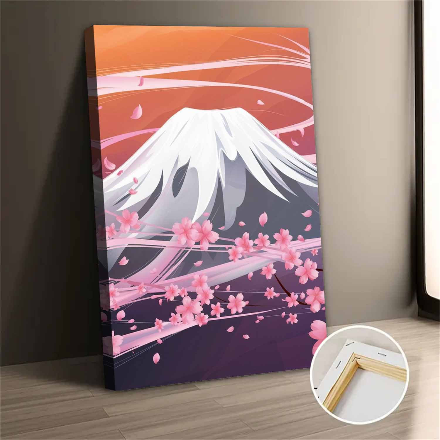 Modern Aesthetic Mount Fuji Canvas Wall Art - Walmart.com