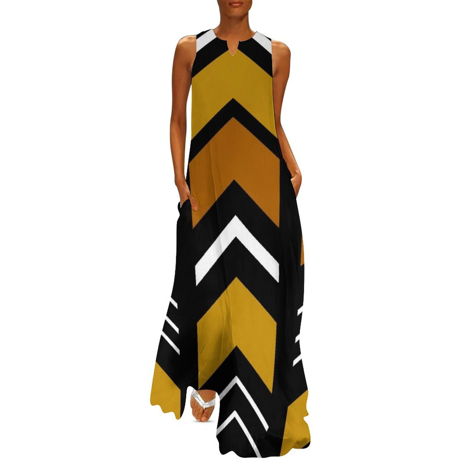 Modern African Art Bogolan Mud Cloth Fabric Pattern Long Dress summer dress woman 2024 dresses ...