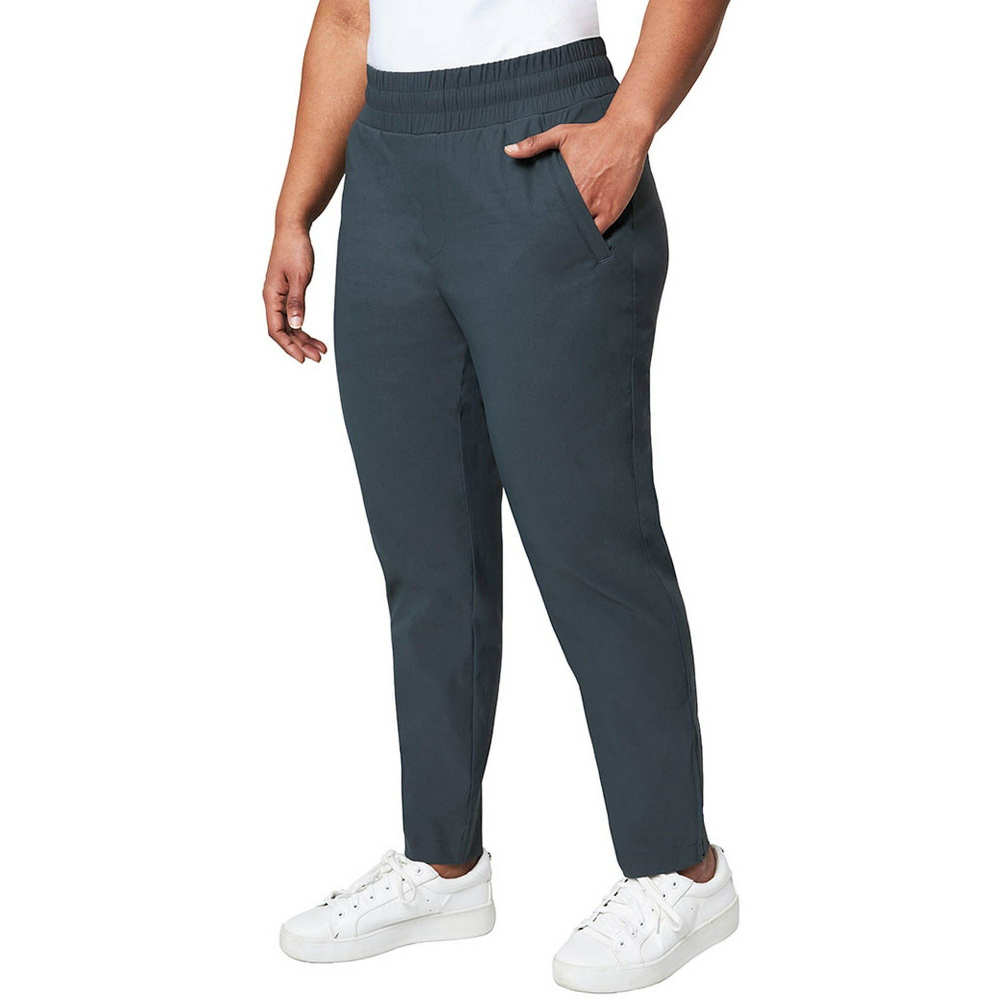 Modern Ambition Women's High Rise Stretch Pants (Teal, M) - Walmart.com