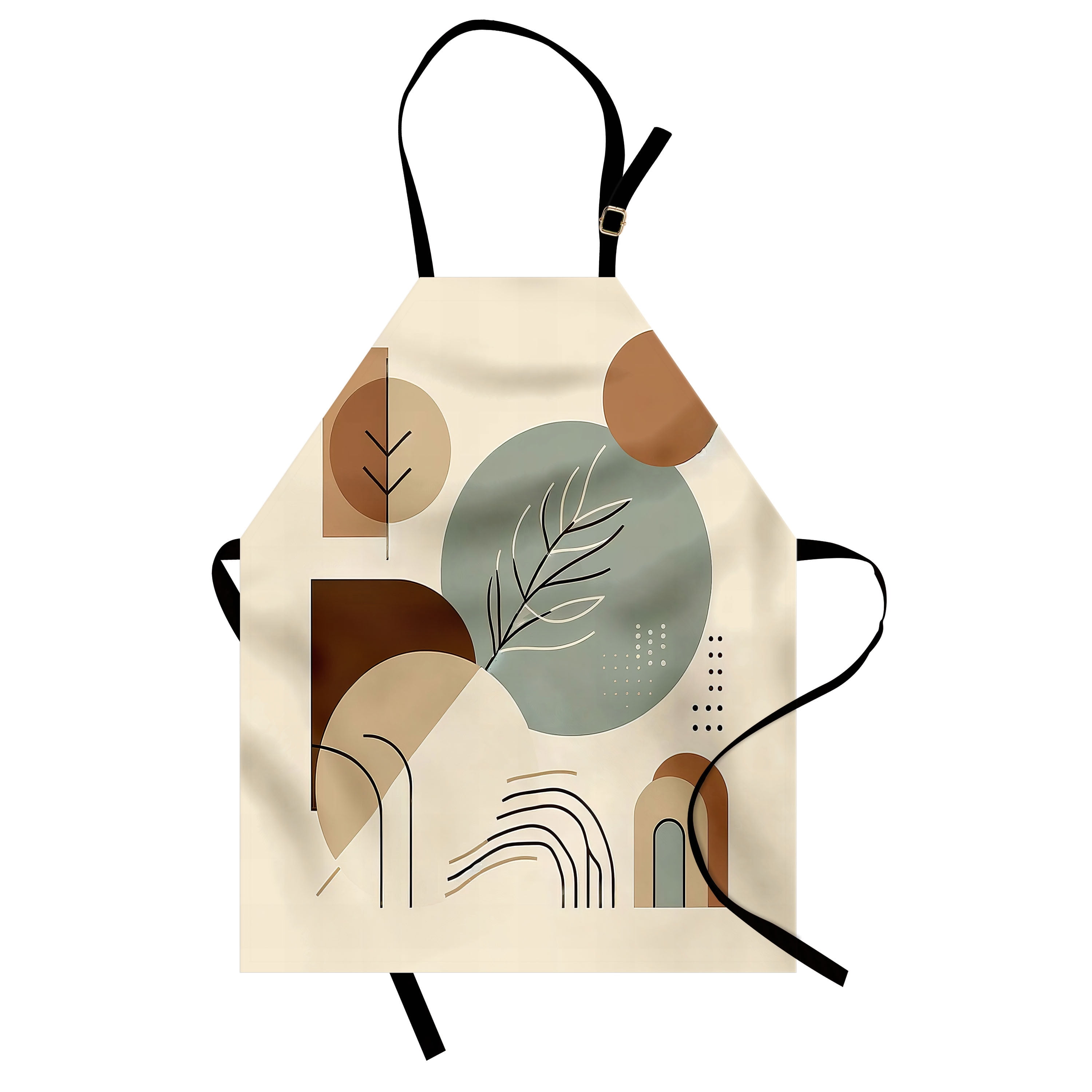 Modern Apron, Mid Century Boho Minimalist Roundy Shapes Arch Sun and ...
