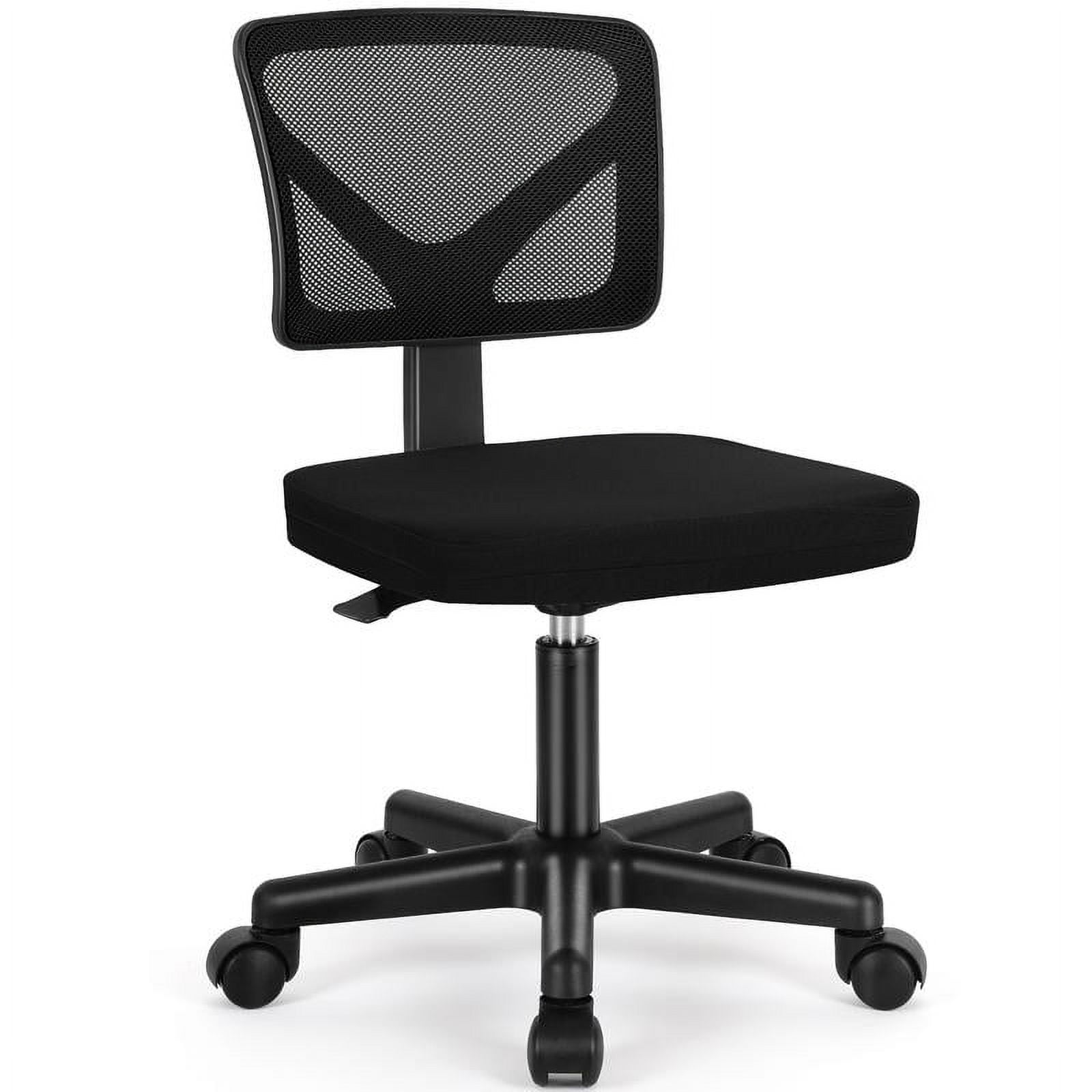 Modern Armless Mesh Office Chair - Adjustable Mid-Back Task Chair with ...