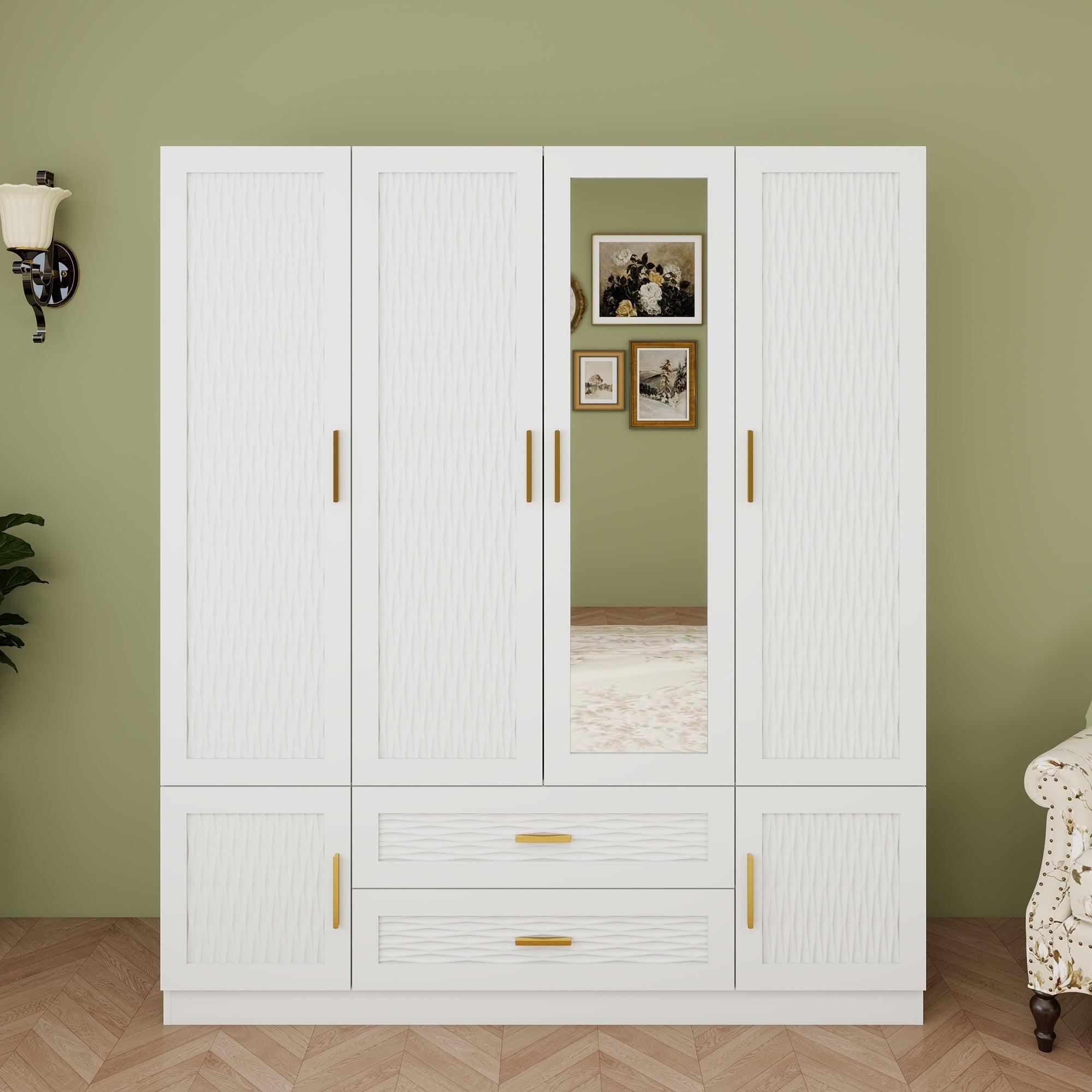 Modern Armoire Wardrobe Closet with Innovative Closet Organizers and ...