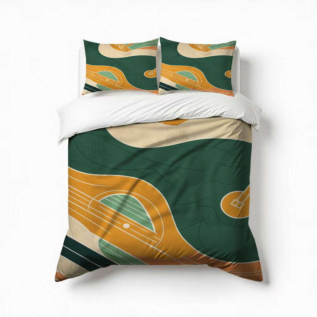 Modern Art Abstract Baseball Field Bedding Set 3 Pcs Soft Microfiber ...