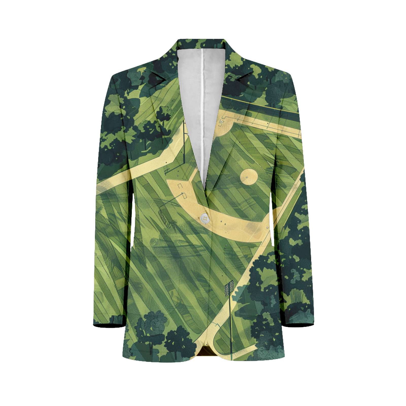 Modern Art Abstract Baseball Field Mens Suits Shawl Collar Slim Fit ...