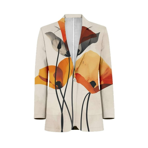 Modern Art Flower Pattern Men Blazers Slim Clothing Summer Jacket Man ...