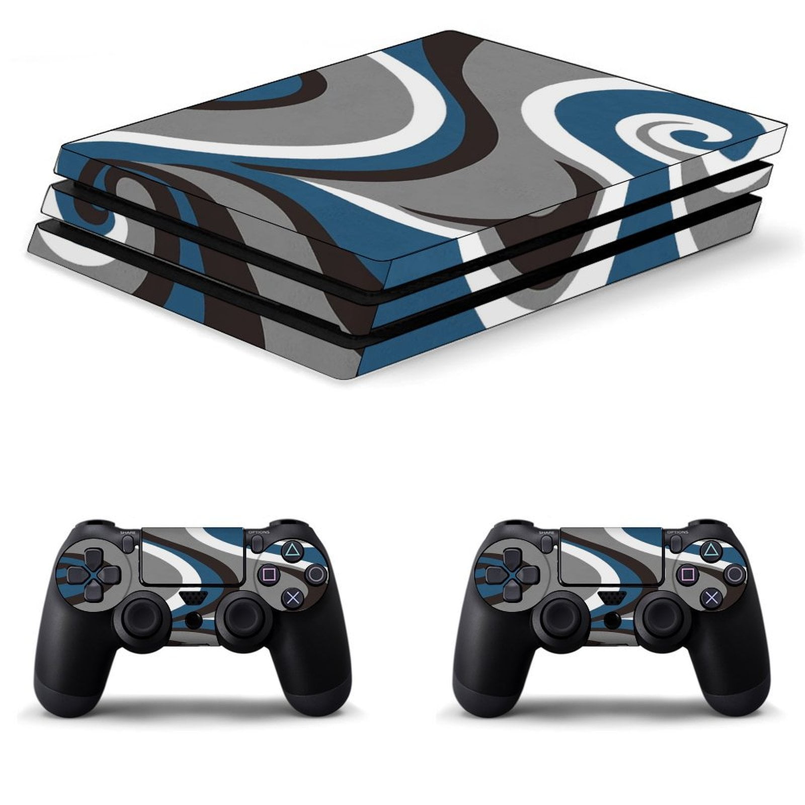 Modern Art Geometric Blue White PS4/PS4 Pro/PS4 Slim Skin Sticker For ...