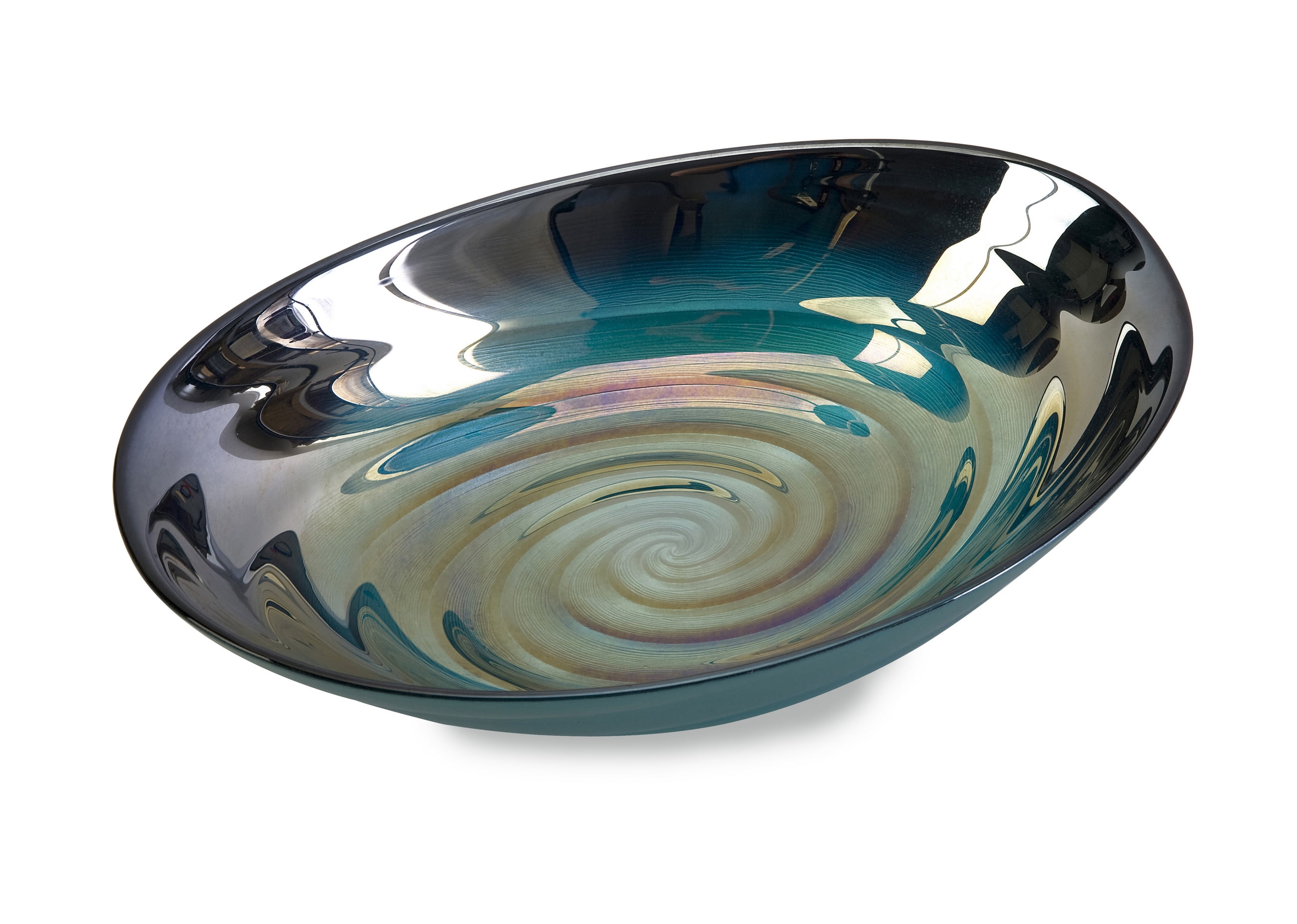 Modern Art Moody Swirl Glass Bowl - Walmart.com