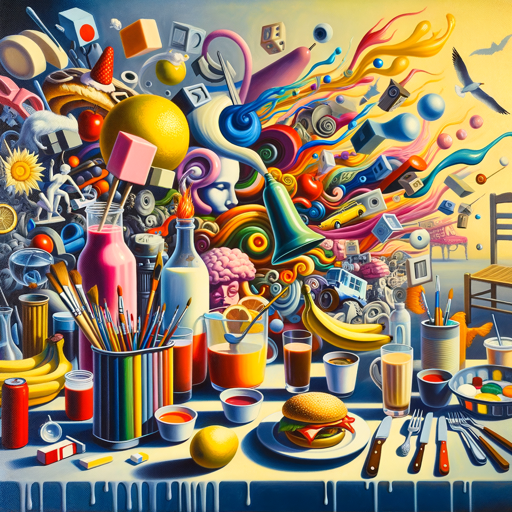 Modern Art Painting Inspired by Consumer Culture and Surrealism Toy ...