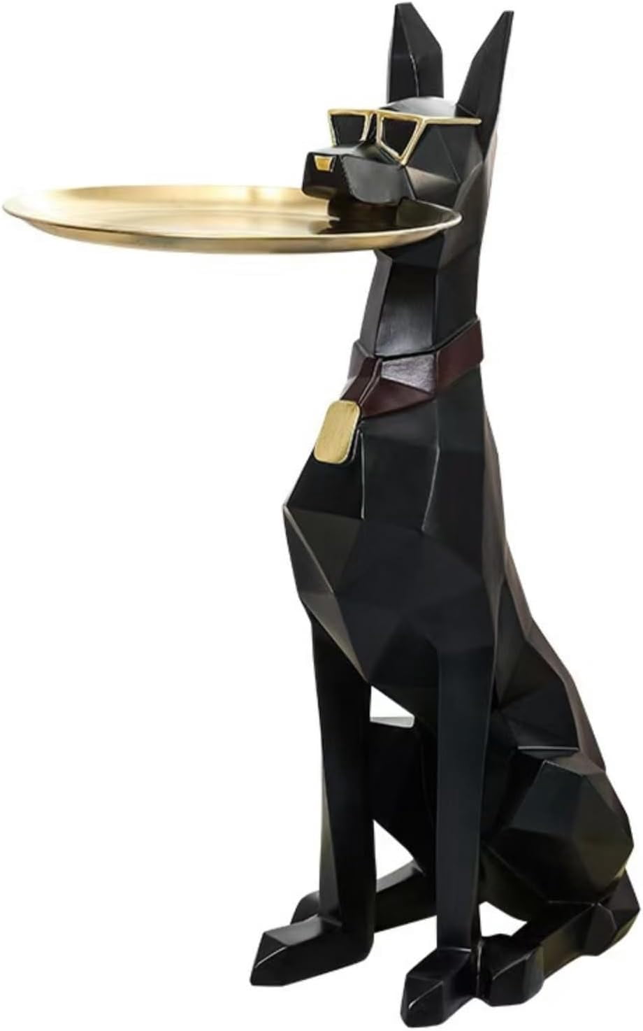 Modern Art Resin Dog Sculpture Geometric Standing Statue Cute Side ...