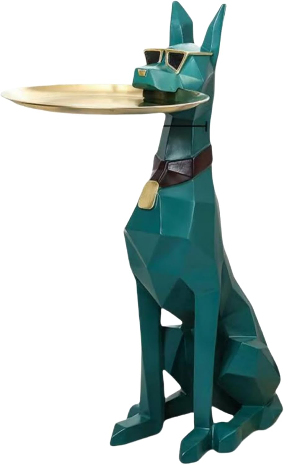 Modern Art Resin Dog Sculpture Geometric Standing Statue Cute Side ...