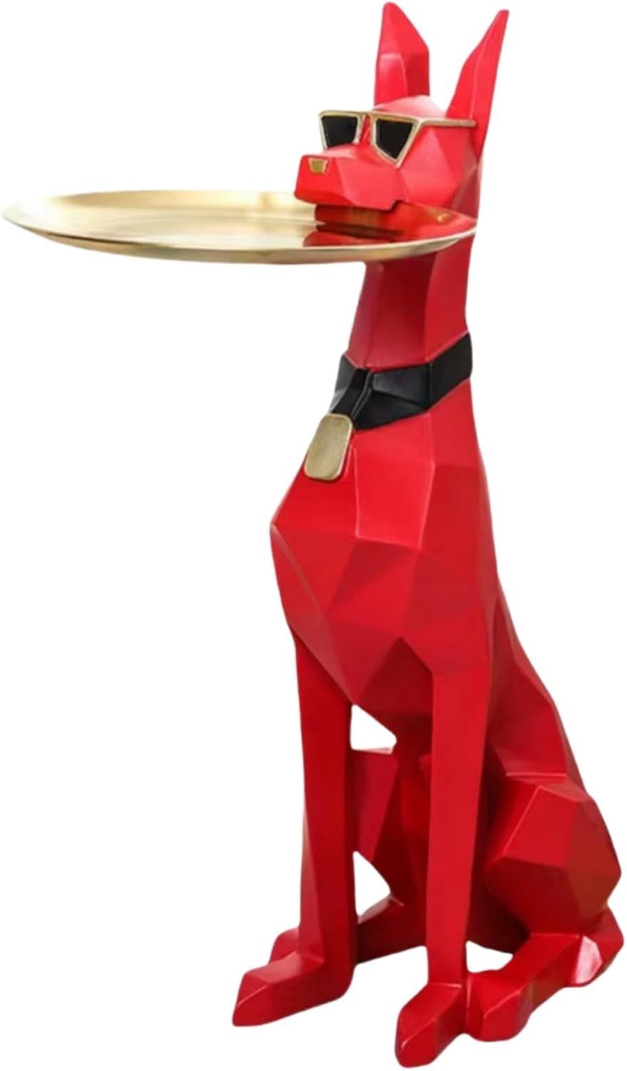 Modern Art Resin Dog Sculpture Geometric Standing Statue Cute Side ...