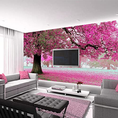 Modern Art Rural Romantic Cherry Tree 3D Wall Murals Wallpaper, Cherry ...