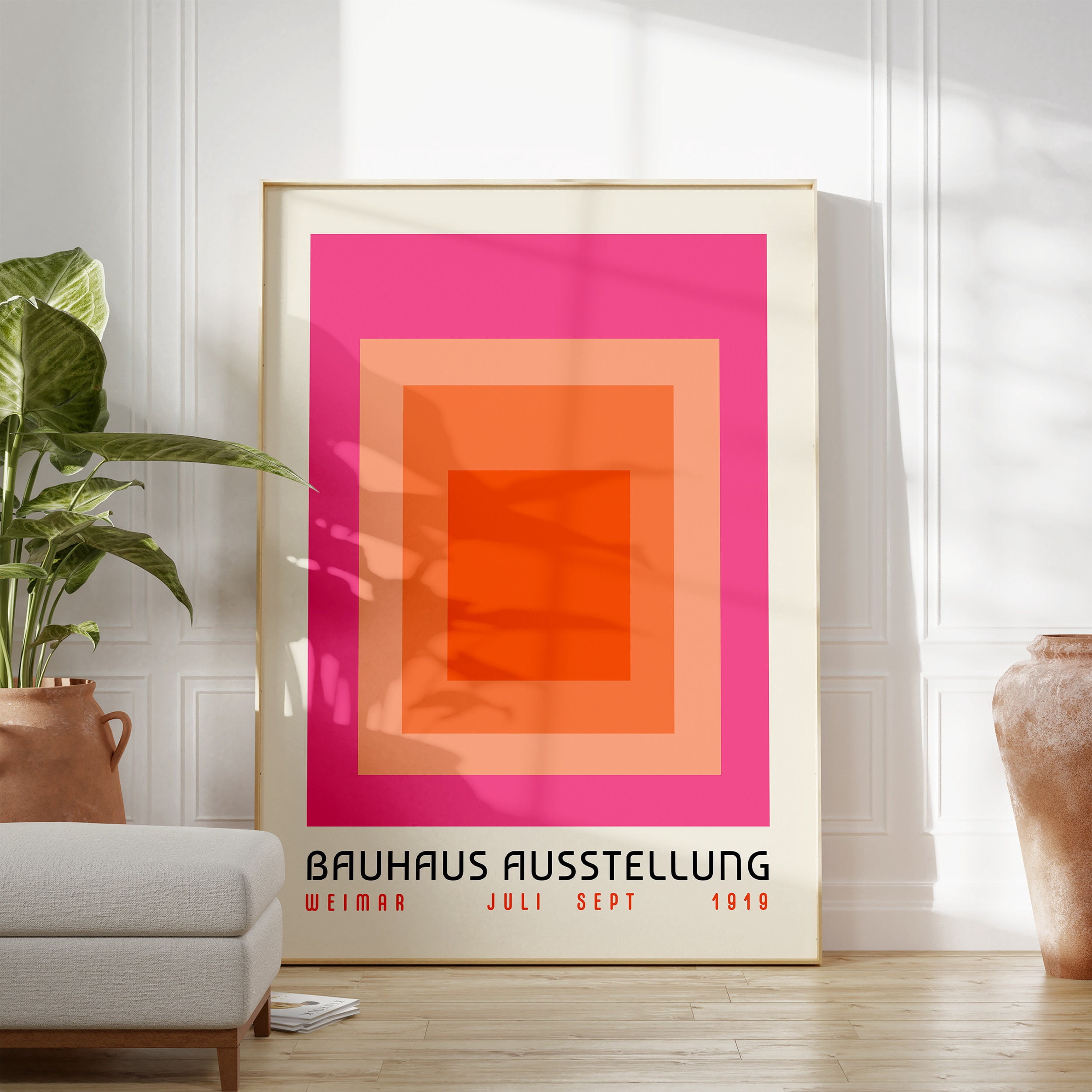 Modern Art Squares Geometric Decorative Wall Poster , Poster Print Only ...