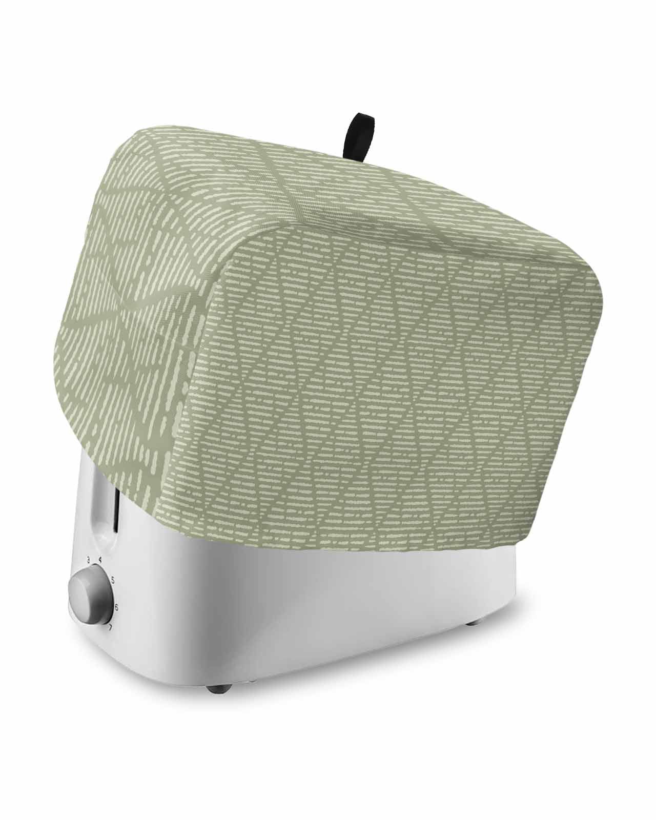 Modern Art Toaster Cover 2 Slice, Abstract Sage Green Swirl Stripes ...