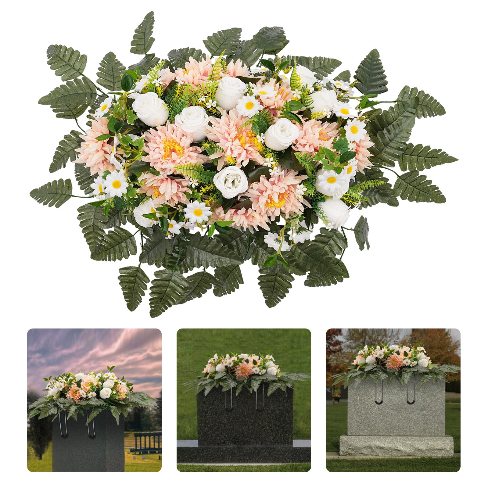 Modern Artificial Grave Flowers Outdoor Grave Decorations Artificial ...