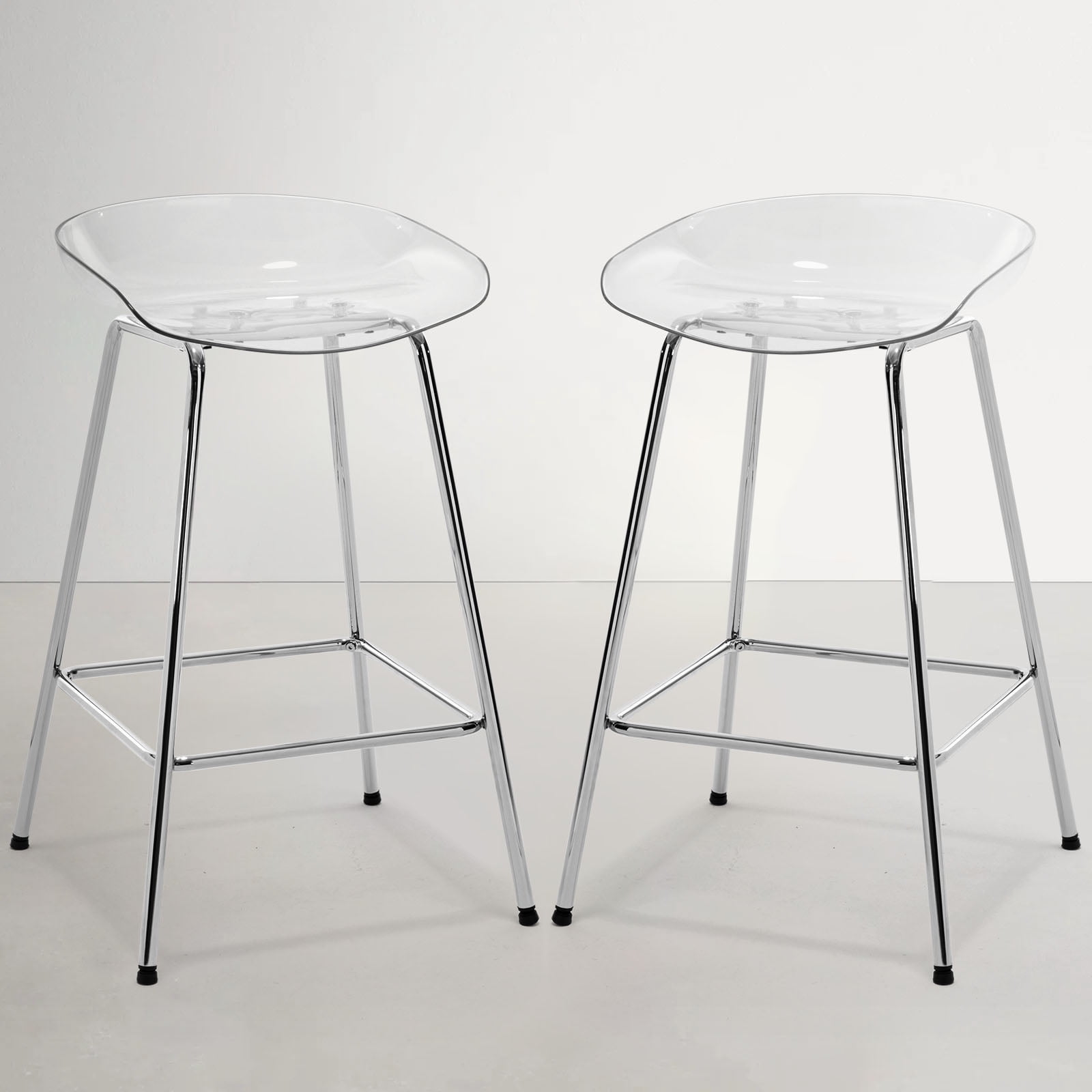 Modern Backless Barstools Set of 2, 26" Counter Height Bar Stools with ...