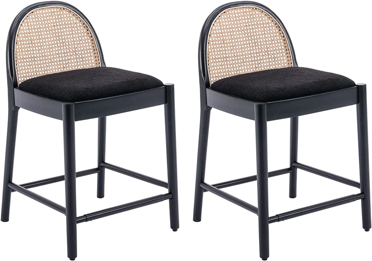 Modern Bar Stools Set of 2 30 Inches Counter Height Bar Stools with ...