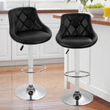 Modern Bar Stools Set of 2 Counter Height Adjustable Bar Chairs with ...