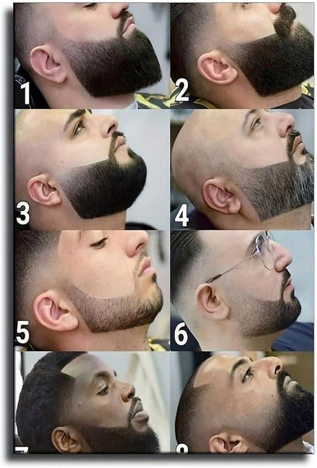 Modern Barber Shop Salon Hair Cut For Men Chart Poster Canvas Wall Art ...