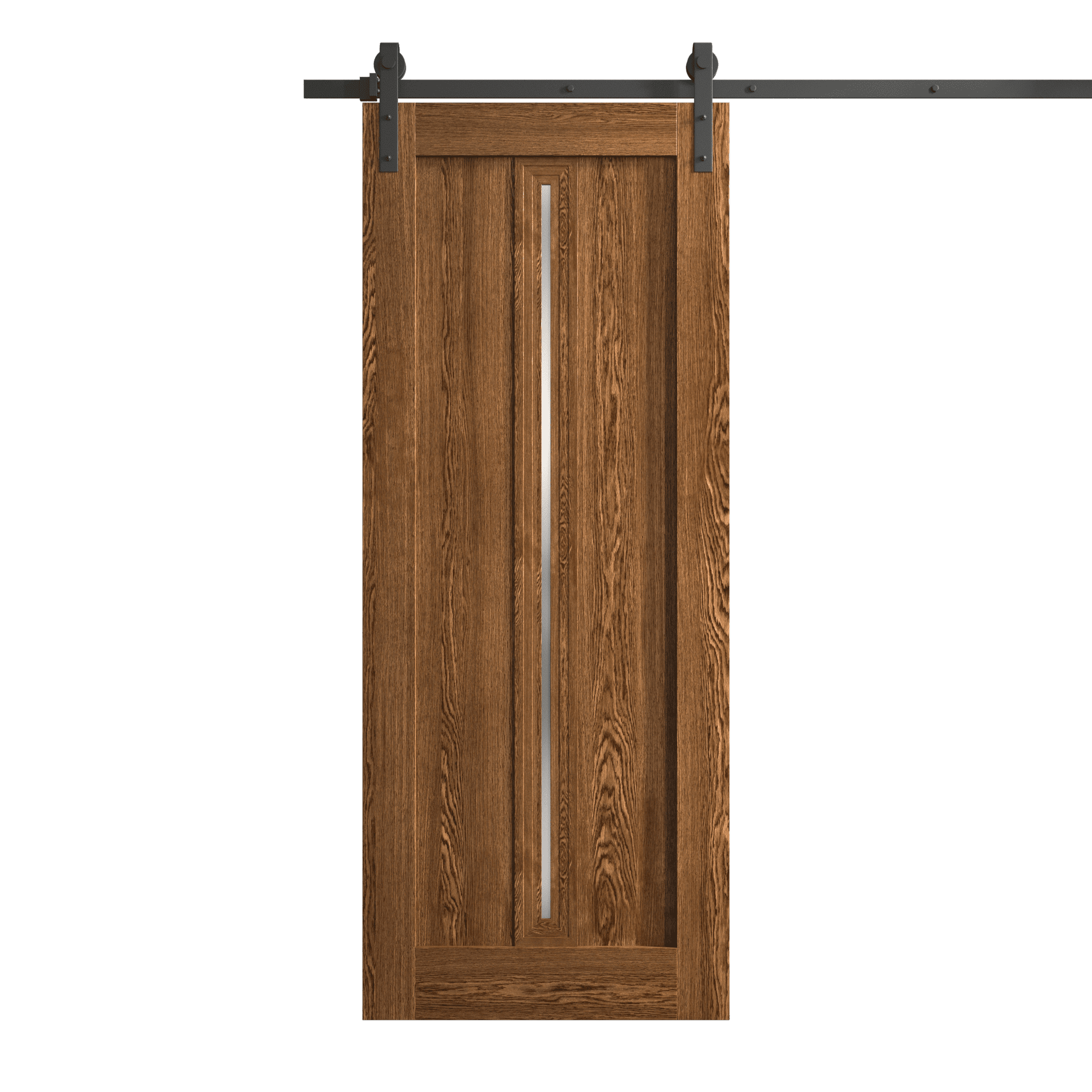 Modern Barn Door 42 x 80 inches | Ego 5014 Cognac Oak | 8FT Rail Track ...