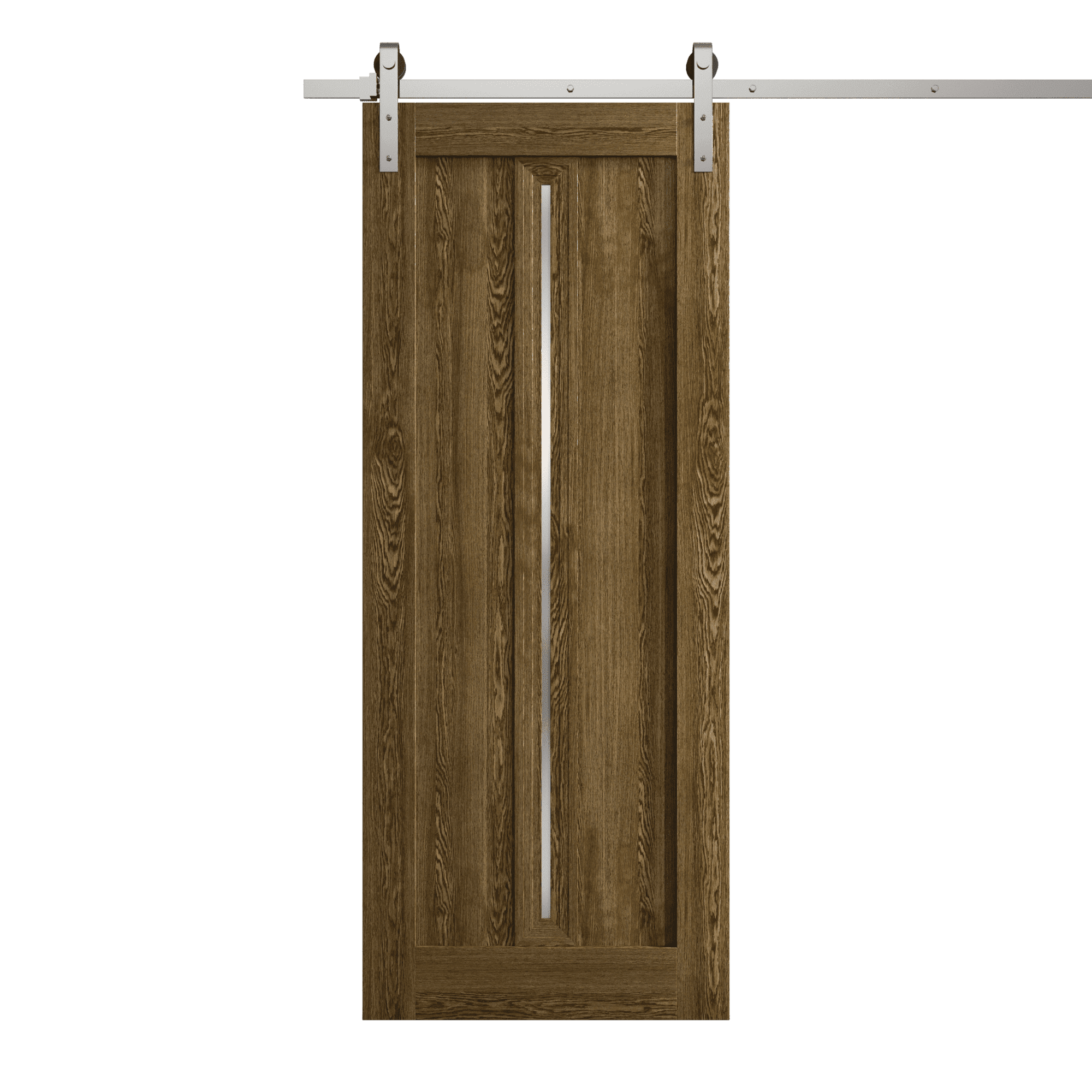 Modern Barn Door 42 x 84 inches | Ego 5014 Marble Oak | 8FT Silver Rail ...