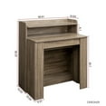 Modern Barnwood Extendable Dining Table with Storage – Durable MDF ...