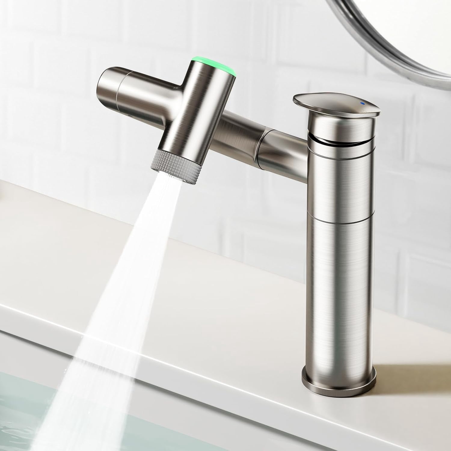 Modern Bath Water Tap Rotatable Hole featuring Temperature Display ...