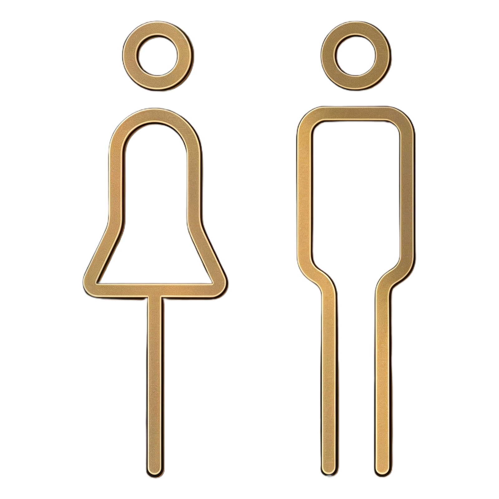 Modern Bathroom Plate Metal Toilet Sign Waterproof Surfaces Easy Setups ...