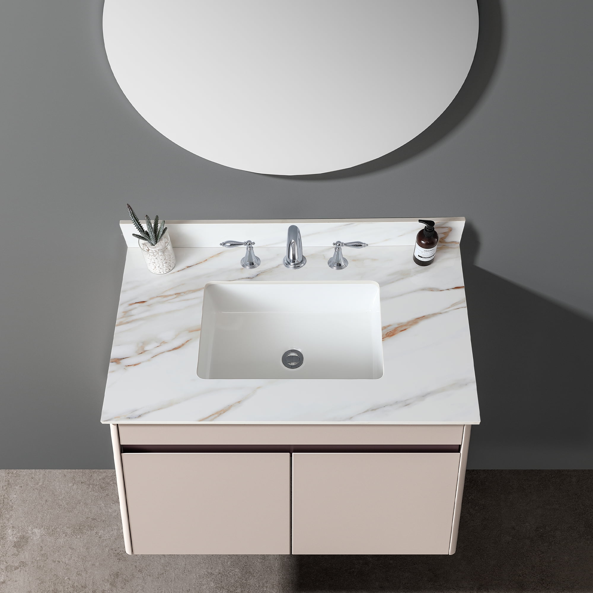 Modern Bathroom Vanity 37 Inch Marble Vanity Top, Bathroom Vanity Top ...