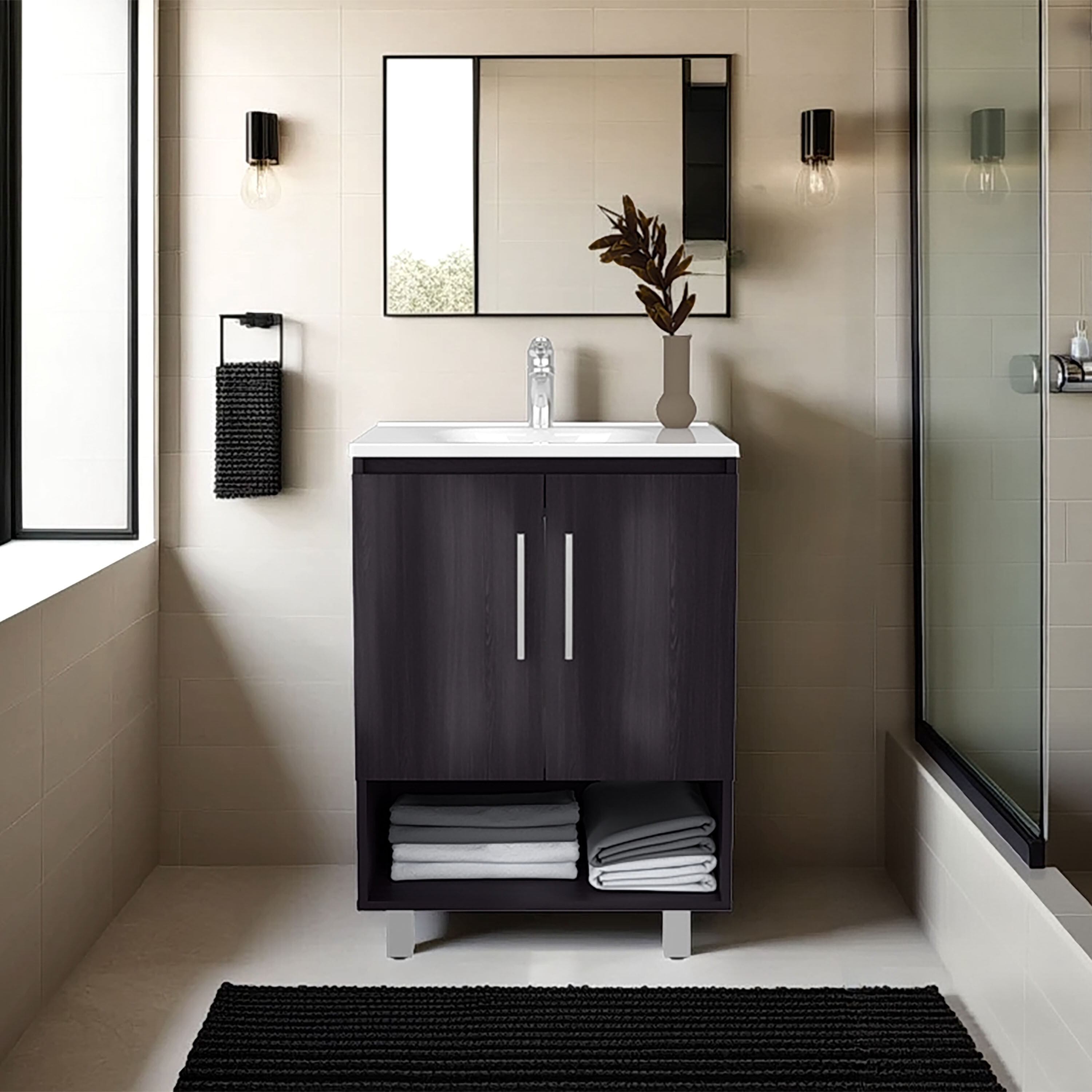 Modern Bathroom Vanity Texas Freestanding Bathroom Vanity Cabinet with ...