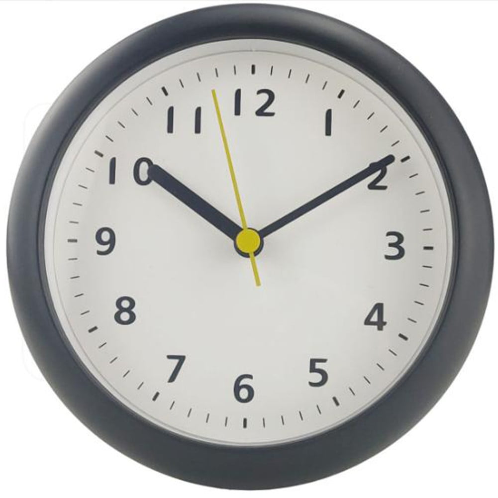 Modern Bathroom Without Punching Suction Cup Wall Clock Waterproof Mute ...