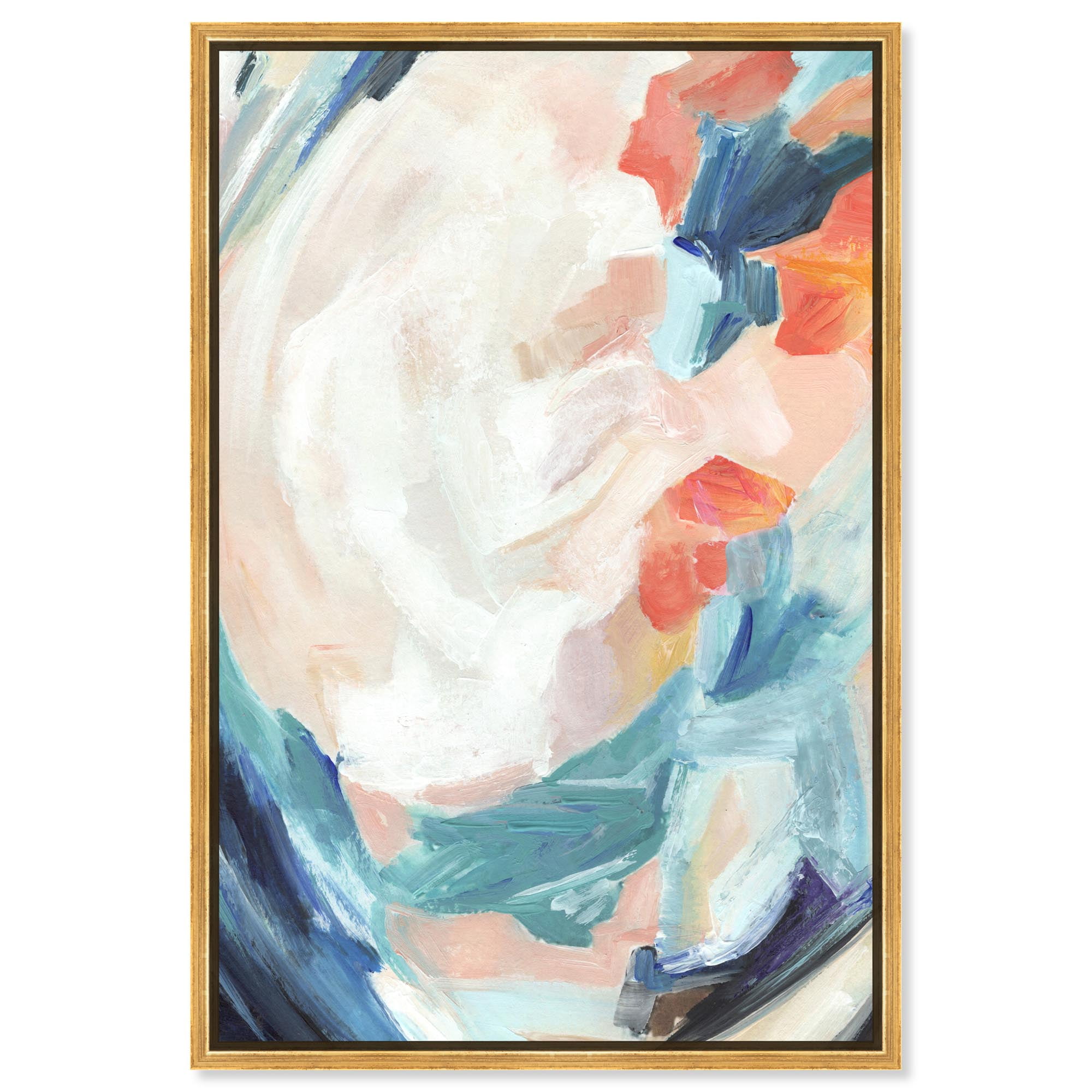 Modern Beach Canvas Print Patel Art Prints by Art Remedy, Gold Frame ...