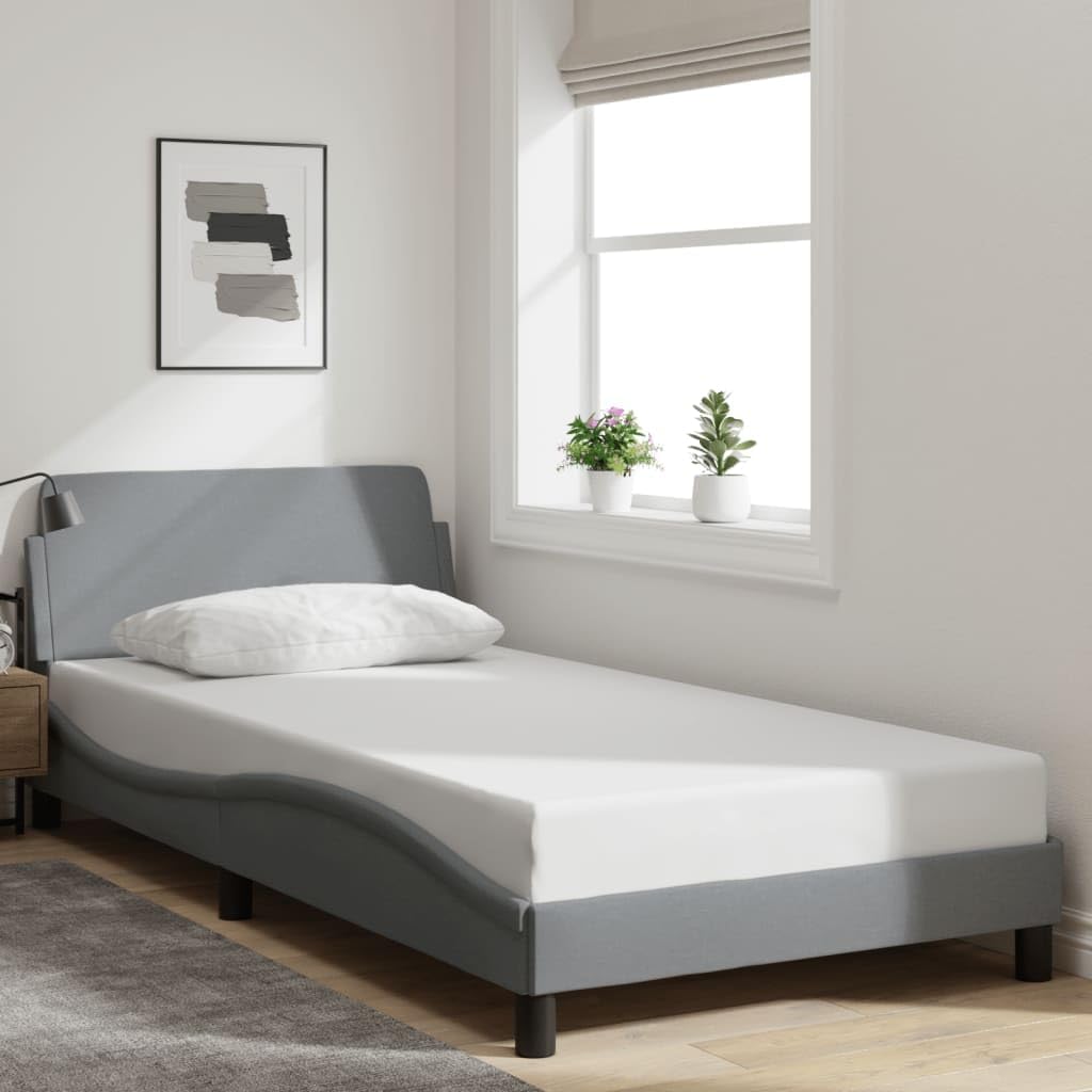 Modern Bed Frame Large Bed Frame Soft Cushion headboard Modern Platform ...