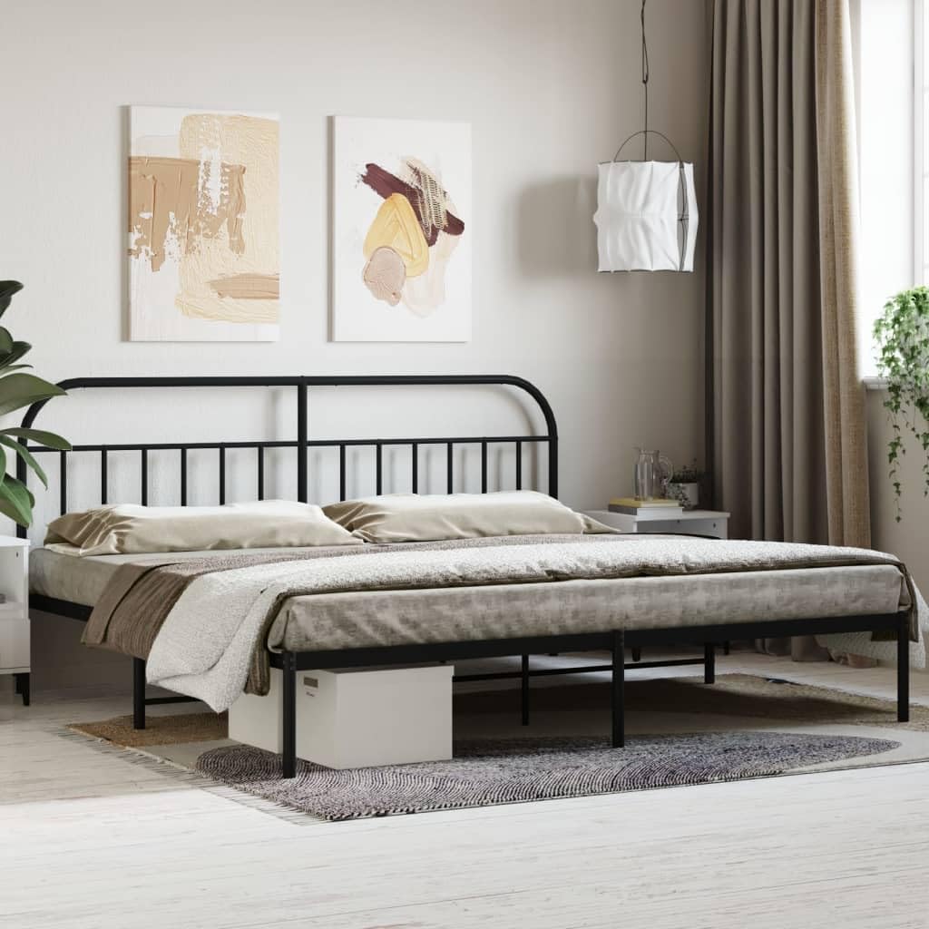 Modern Bed Frame Large Bed Frame Soft Cushion headboard Modern Platform ...
