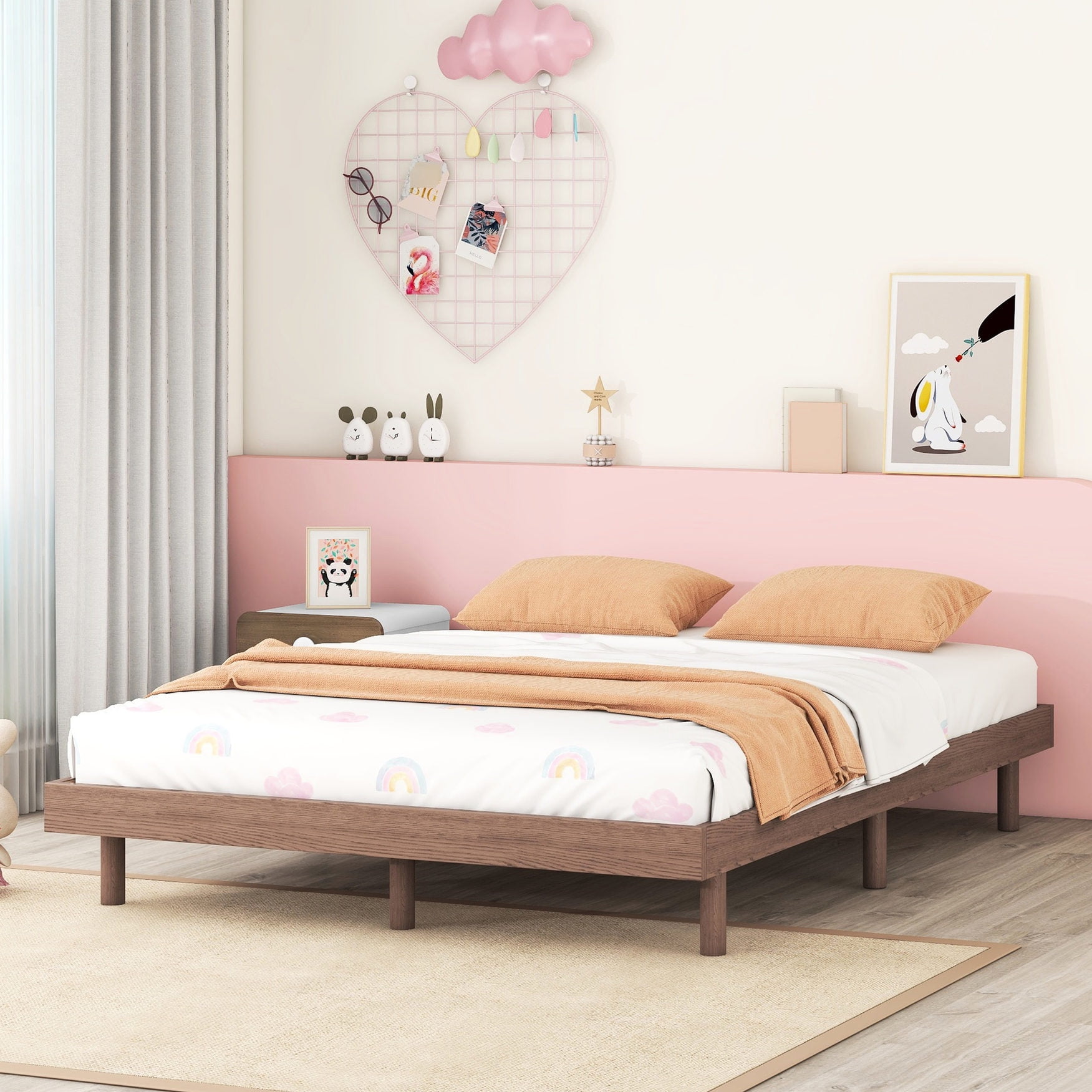 Modern Bed Frame with Slats / Various Room Styles / High - quality ...