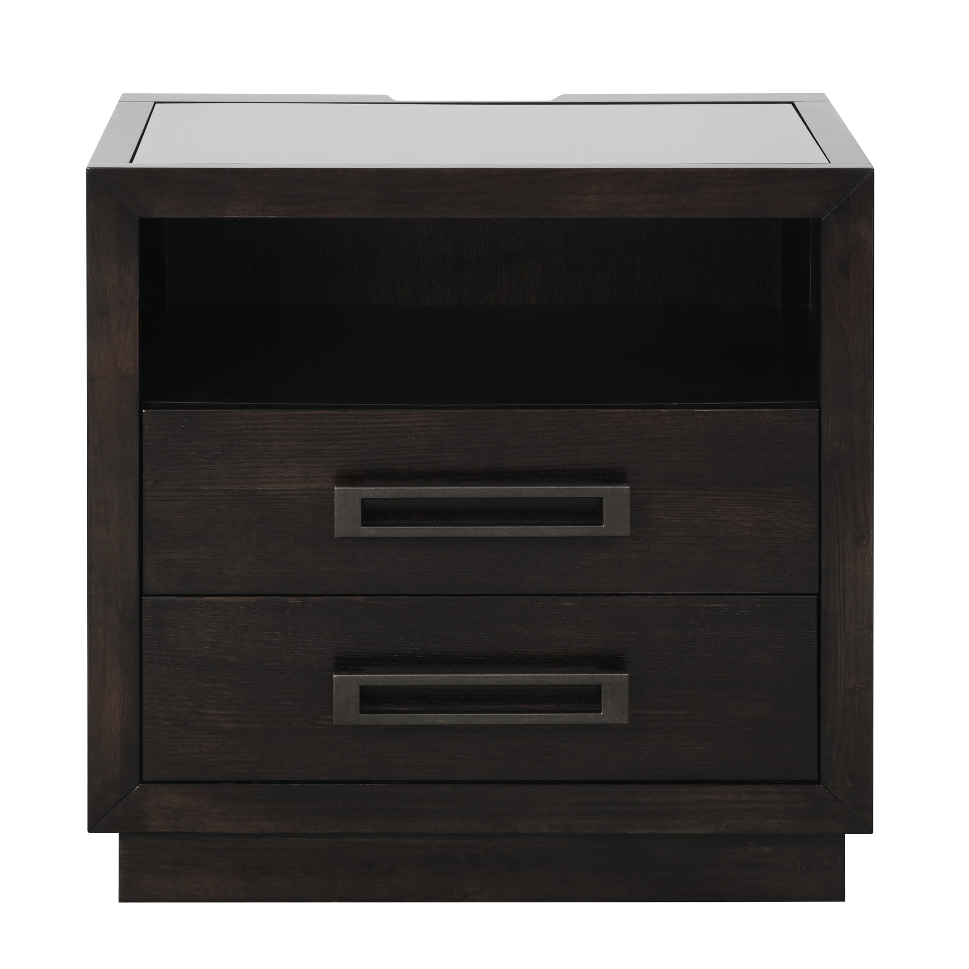 Modern Bedside Table With 2 Organization, Port, Power Outlets, Charcoal ...