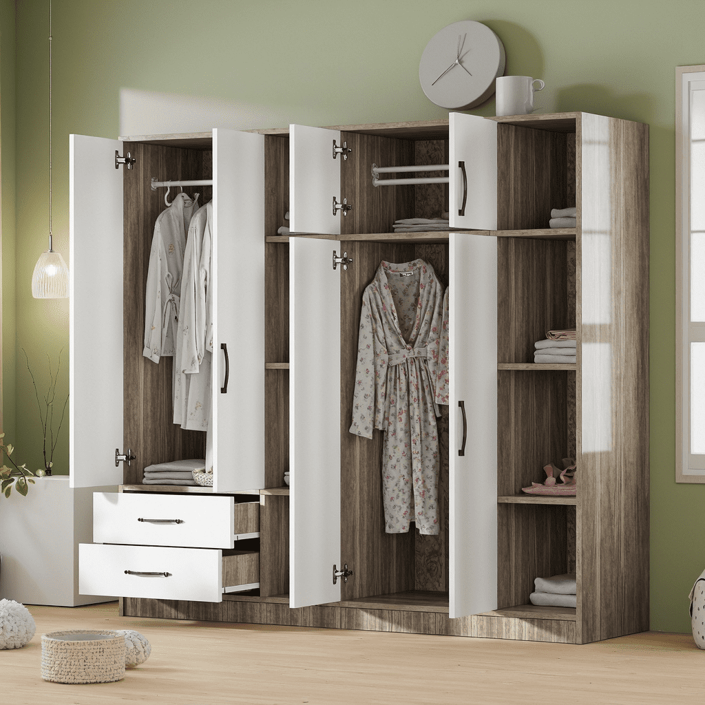 Modern Bedside Vanity Table Set w/Cushioned Stool - Touch Control LED Mirror, 3 Light Modes ...