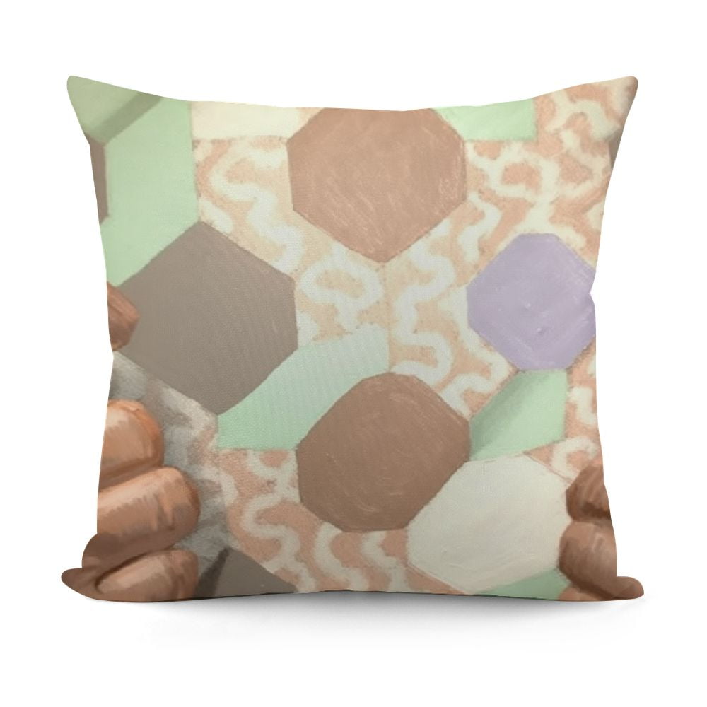 Modern Beige Geometric Shapes Overlapping Squares Diamond Design by ...