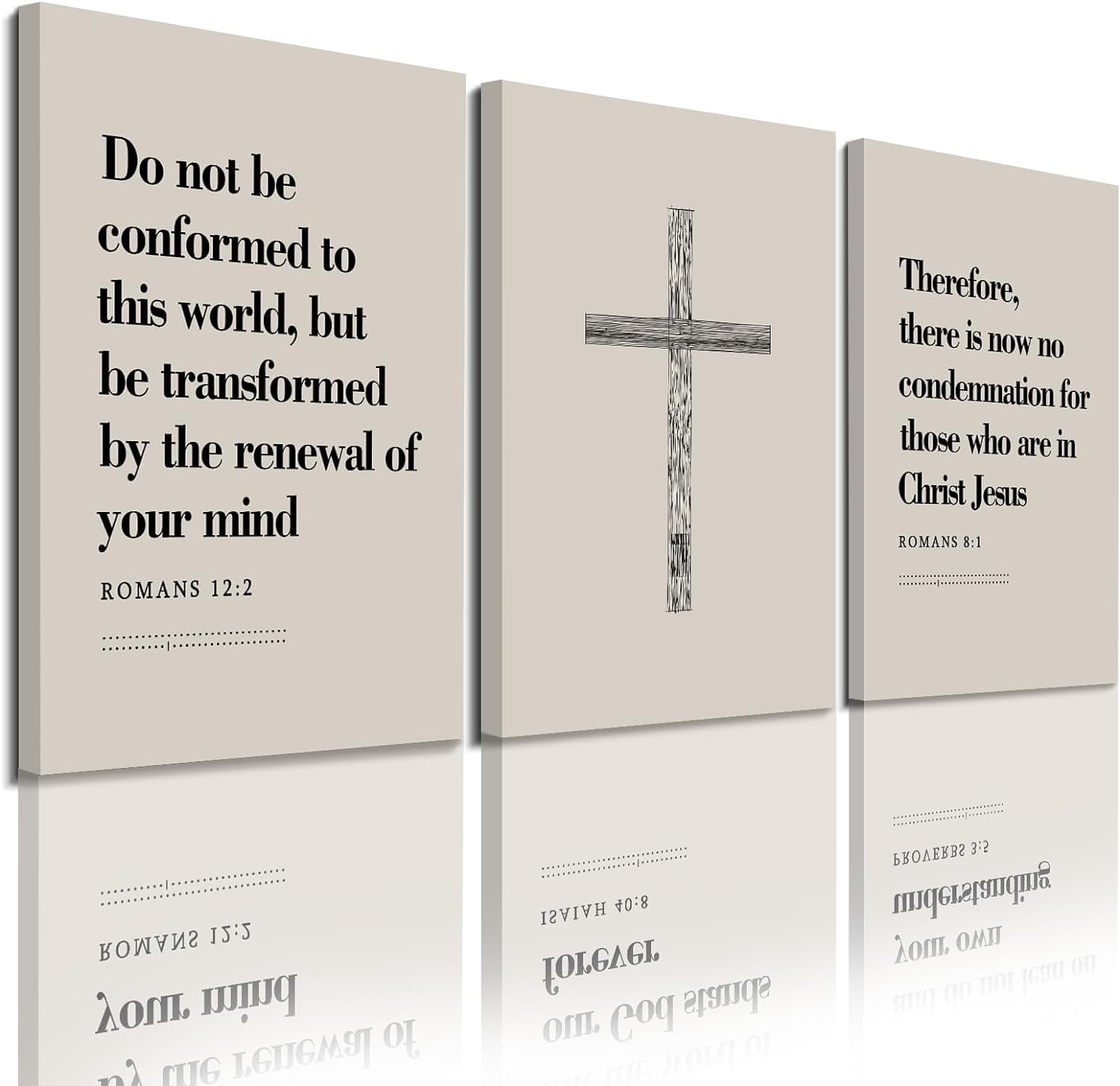 Modern Bible Wall Art - Cross Minimalist Christian Art, Scripture Wall ...