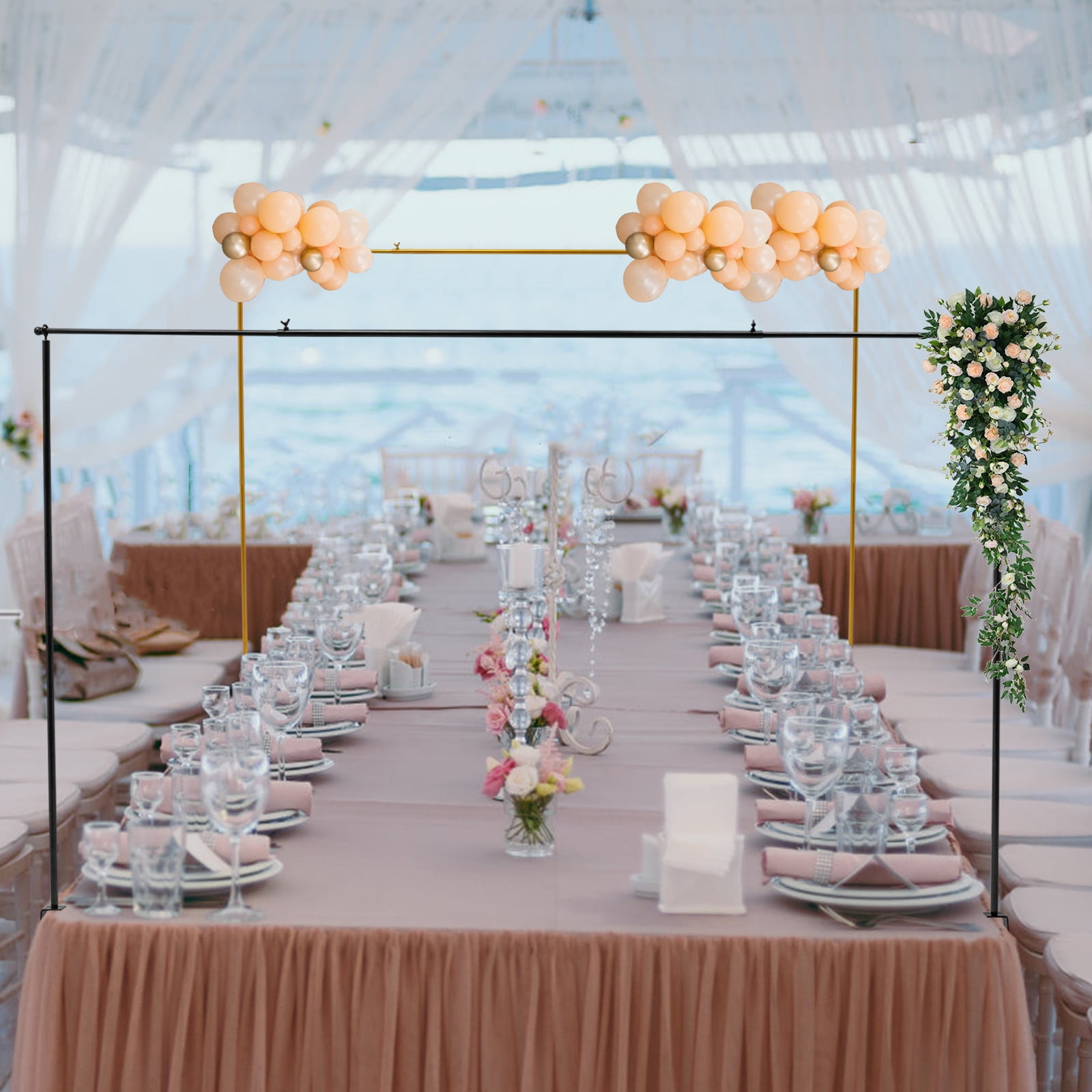 Modern Black 3.28ft Tall Over the Table Rod Stand, Adjustable Black ...