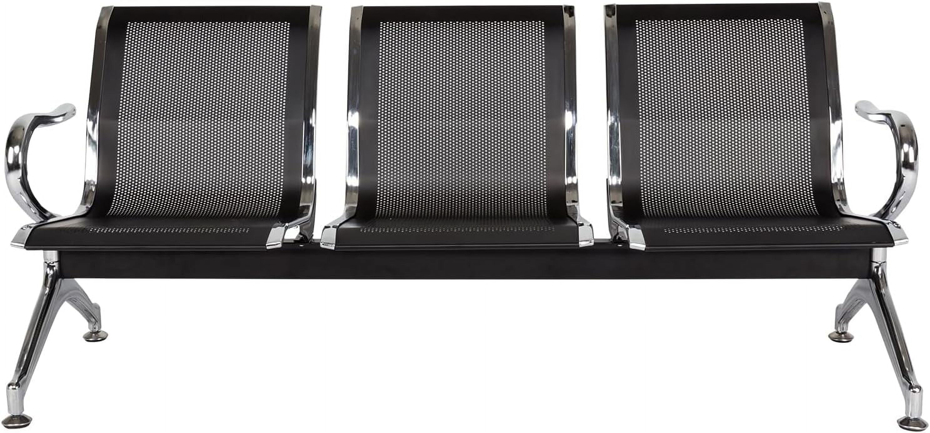 Modern Black 3-SEAT Airport, Hospital, Office Waiting Room Chairs ...