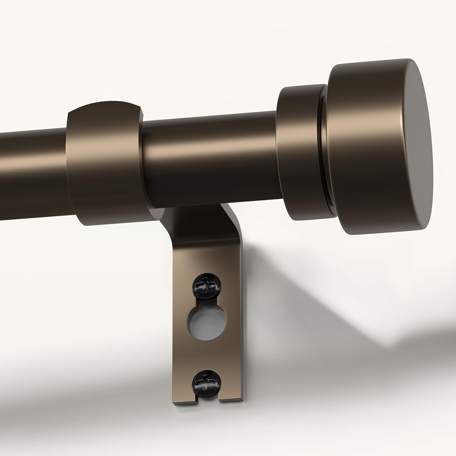 Modern Black Curtain Rods for Windows Adjustable Length Heavy Duty 1 ...