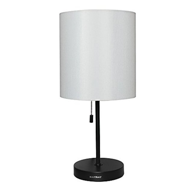 HAITRAL Black Table Lamp - Modern Design - Pull Chain Switch - Walmart.com