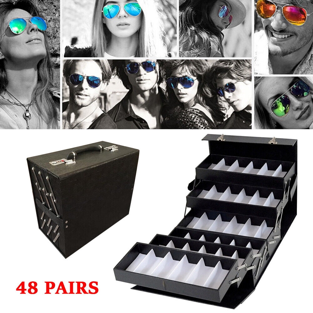 Modern Black Eyeglasses Storage Case 16.14*9.06*14.37in for Home and ...