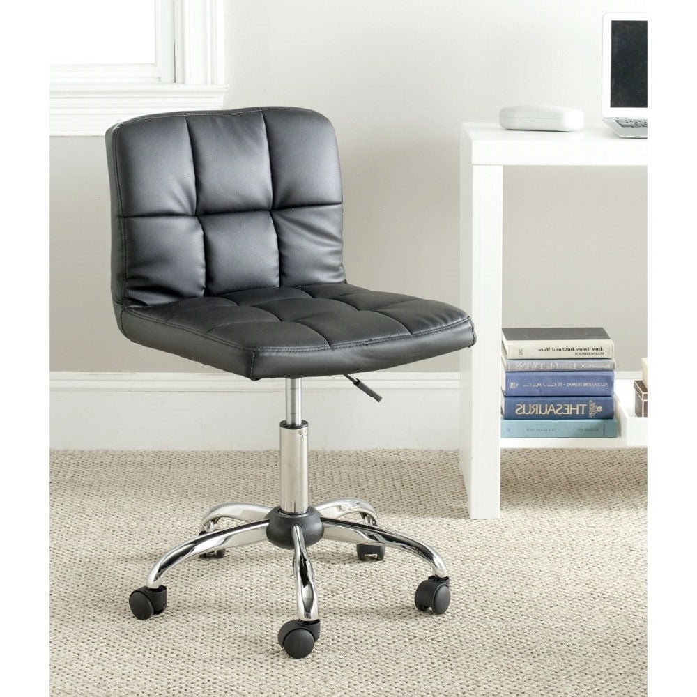Modern Black Faux Leather Cushion Home Office Desk Chair - Walmart.com