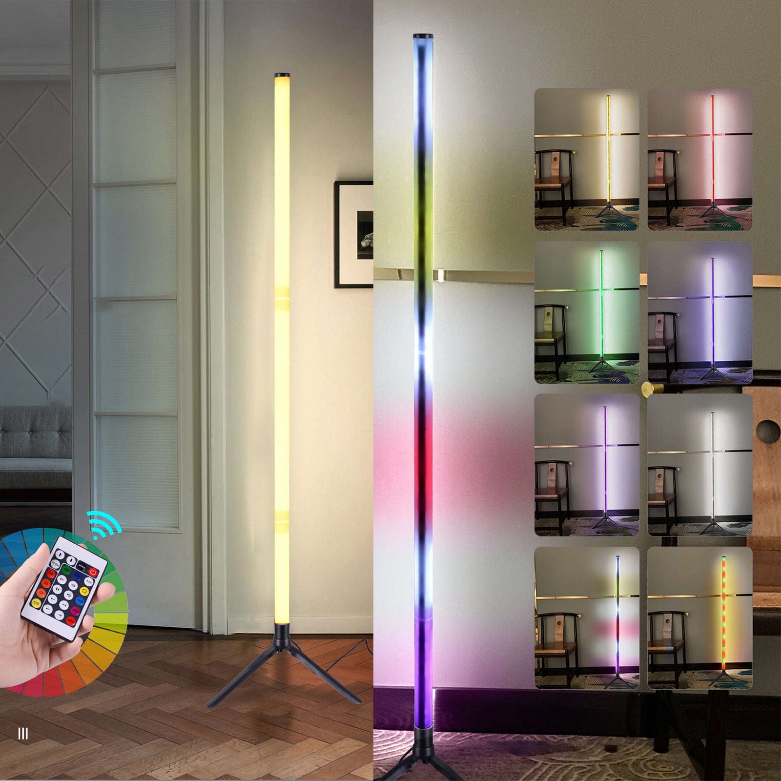 Modern Black Floor Lamp - 40.55" Adjustable Lighting for Living Room ...